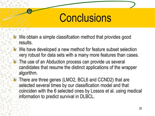 Application of a Selective Gaussian Naïve Bayes Model for Diffuse-Large ...