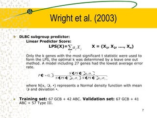 Application of a Selective Gaussian Naïve Bayes Model for Diffuse-Large ...