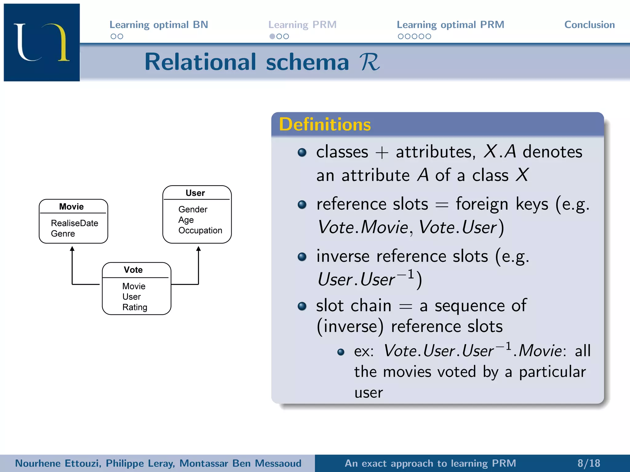 An exact approach to learning Probabilistic Relational Model | PPT