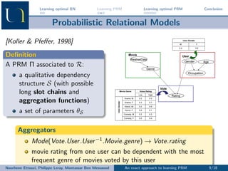 An exact approach to learning Probabilistic Relational Model | PPT