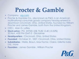 P&G : Marketing capabilities | PPT