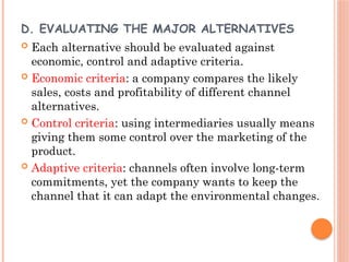 Advanced marketing management distribution channels | PPTX