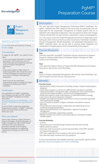 PgMP programme-management-professional | PDF