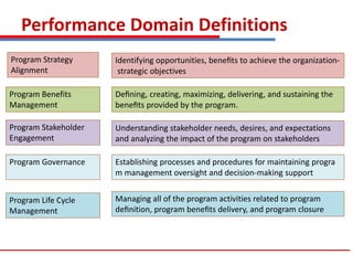 PgMP 02 - Program Performance Domainv1 | PDF