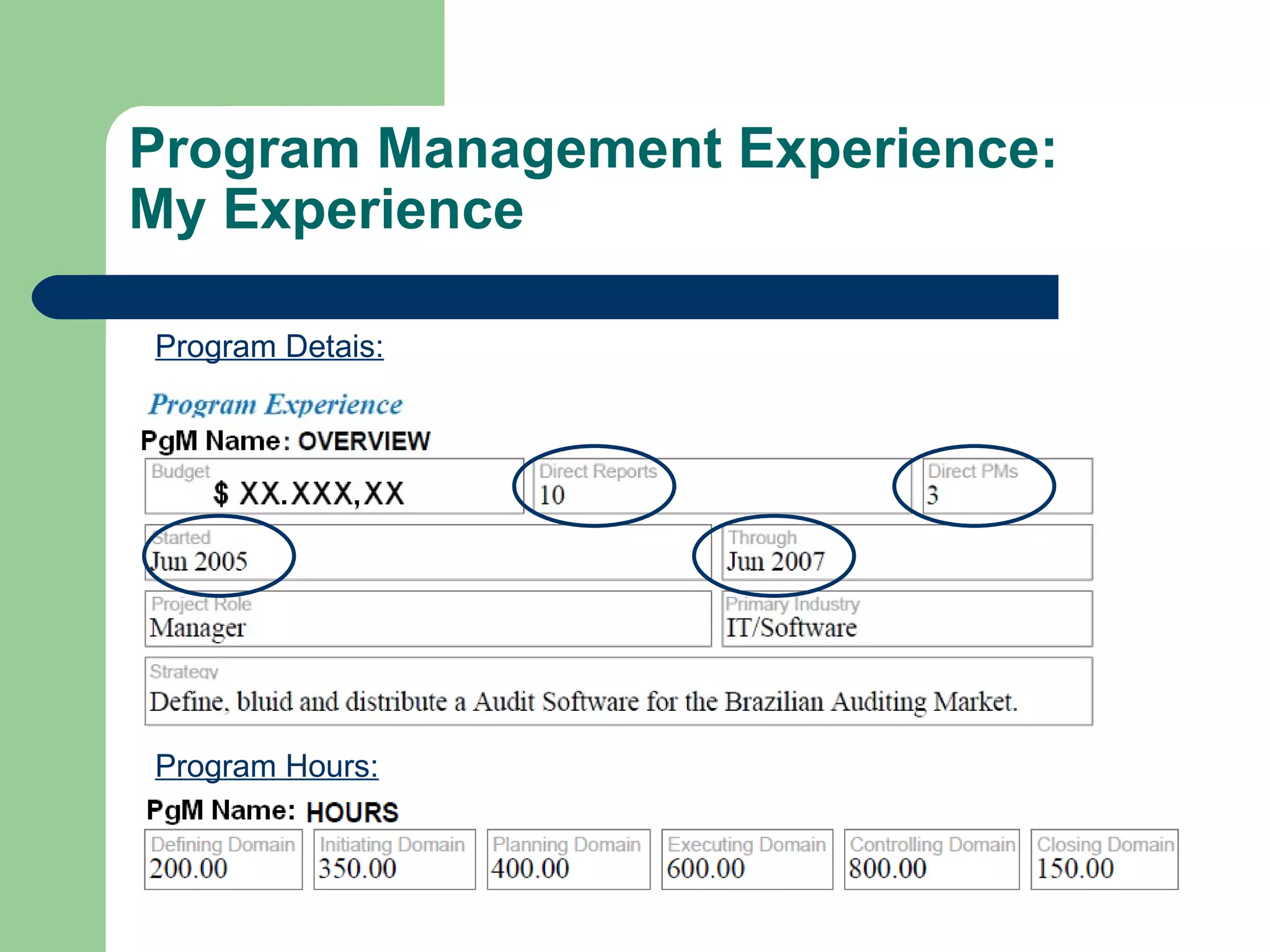 My experience on the PgMP Application (1/3) | PPT
