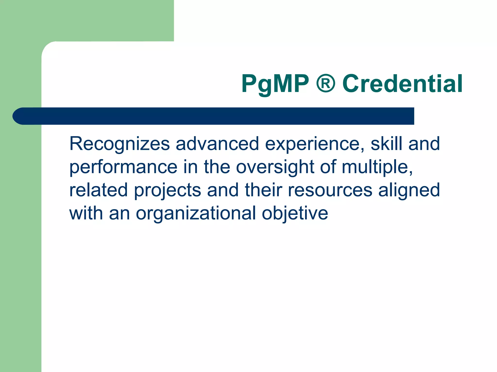 My experience on the PgMP Application (1/3) | PPT
