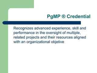 My experience on the PgMP Application (1/3) | PPT