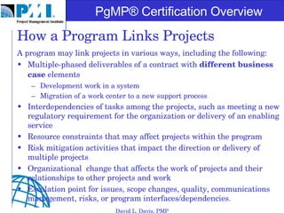 Pgmp Certification Overview | PPT | Postgraduate Education | College ...