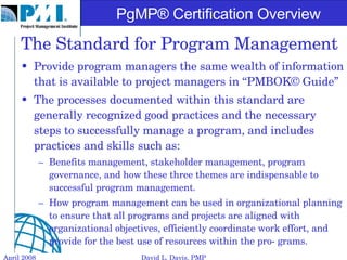 Pgmp Certification Overview | PPT