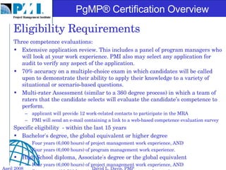 Pgmp Certification Overview | PPT | Postgraduate Education | College ...