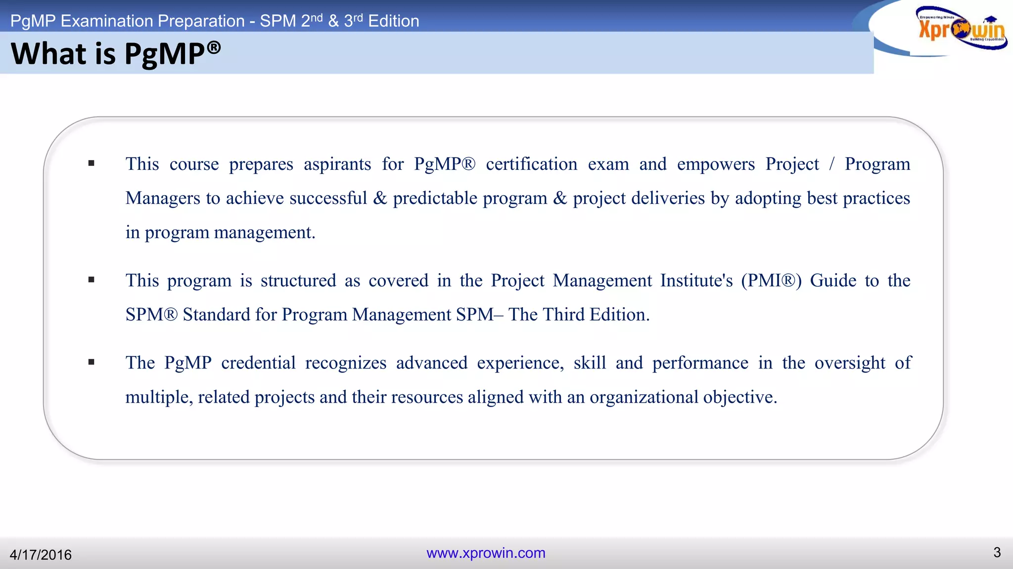 PgMP journey strategy guide | PDF