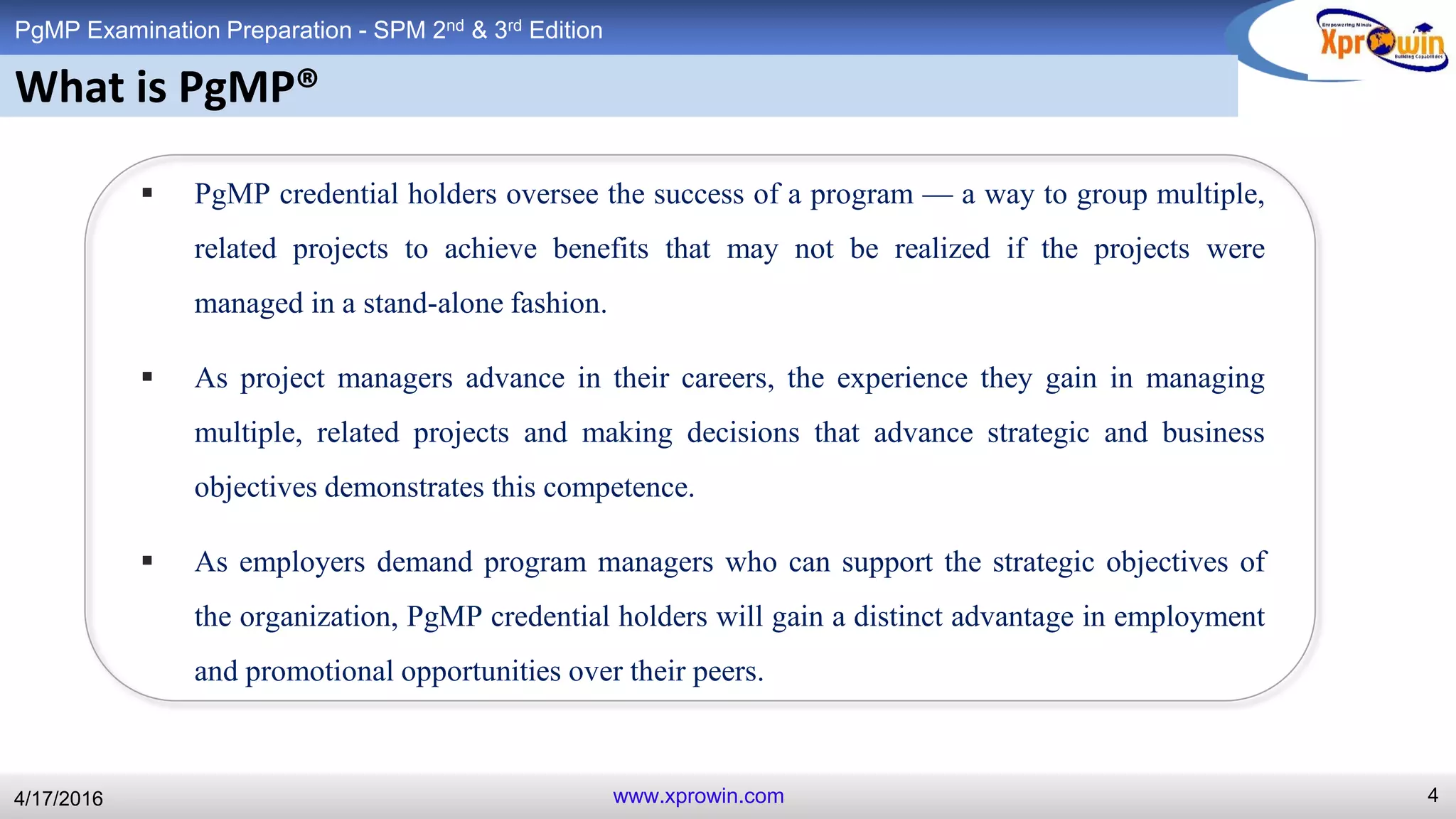 PgMP journey strategy guide | PDF