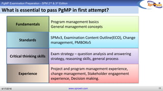 PgMP journey strategy guide | PDF