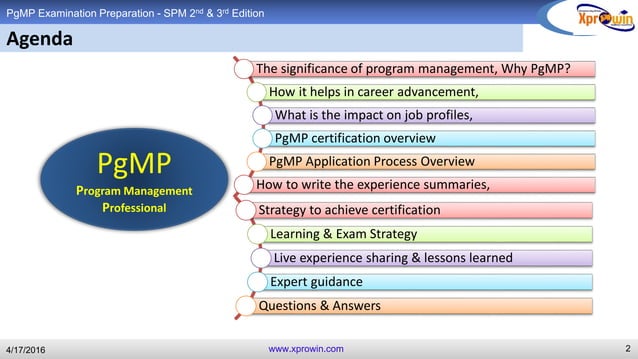 PgMP journey strategy guide | PPT