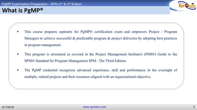 Pgmp Journey Strategy Guide | Ppt