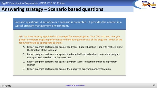 PgMP journey strategy guide | PPT