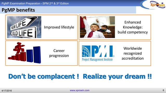 PgMP journey strategy guide | PPT