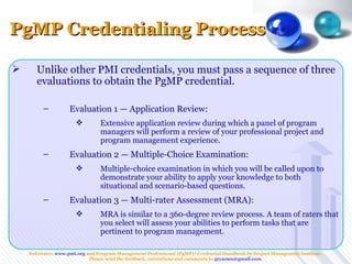PgMP Road Map | PPS