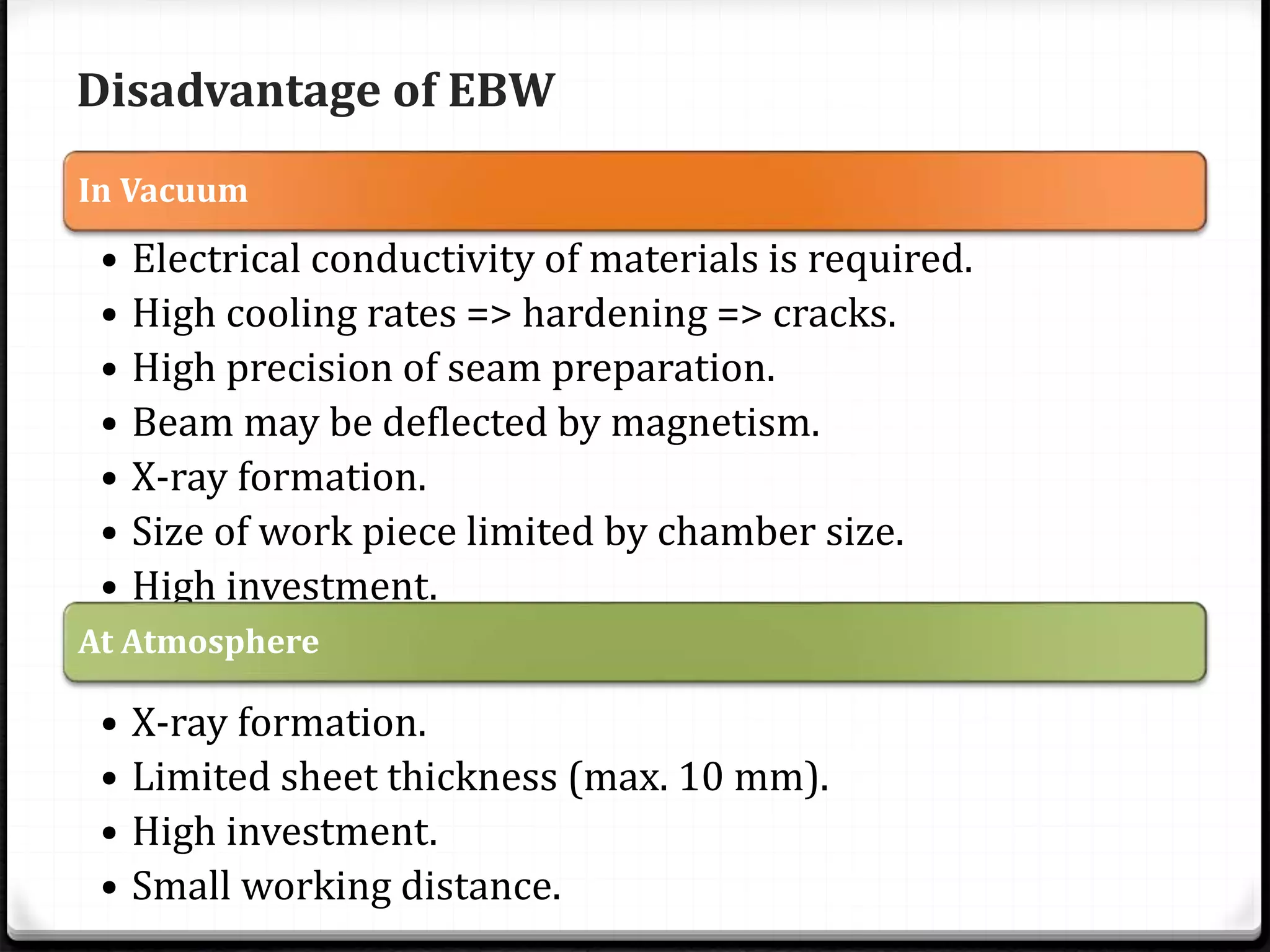 ELECTRON BEAM WELDING (EBW) PPT | PPTX