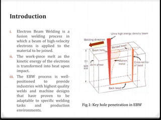 ELECTRON BEAM WELDING (EBW) PPT | PPTX