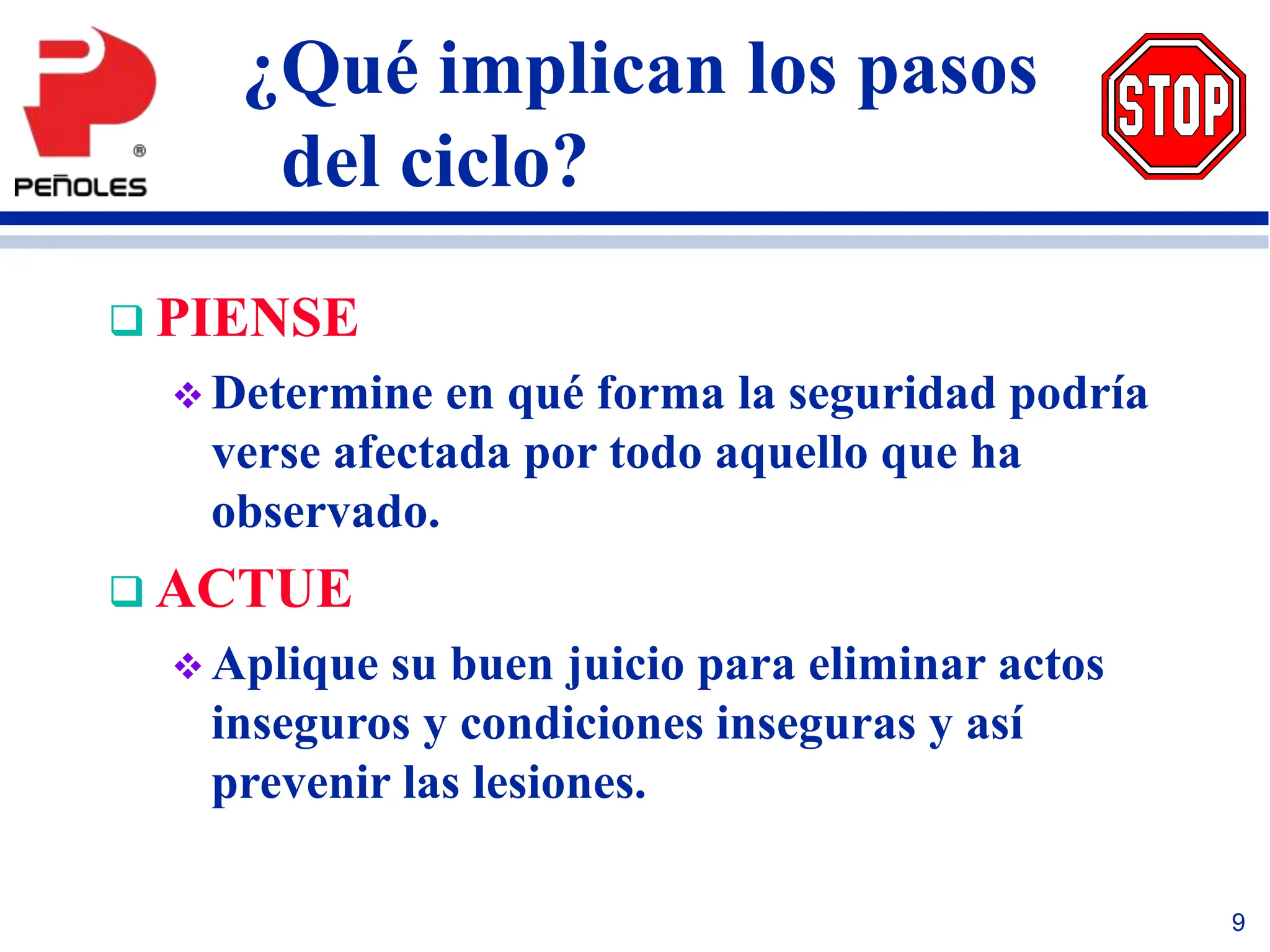 PROGRAMA STOP PARA EMPLEADOS SEGURIDAD OBSERVACION PREVENTIVA | PPT