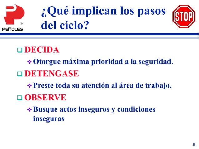 PROGRAMA STOP PARA EMPLEADOS SEGURIDAD OBSERVACION PREVENTIVA | PPT