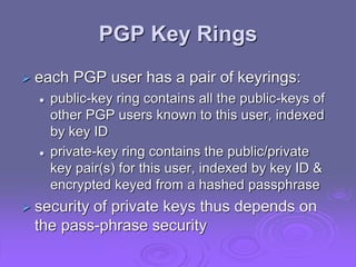 computer netwok security Pretty Good Privacy PGP.ppt
