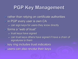 computer netwok security Pretty Good Privacy PGP.ppt