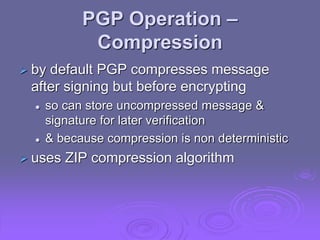 computer netwok security Pretty Good Privacy PGP.ppt