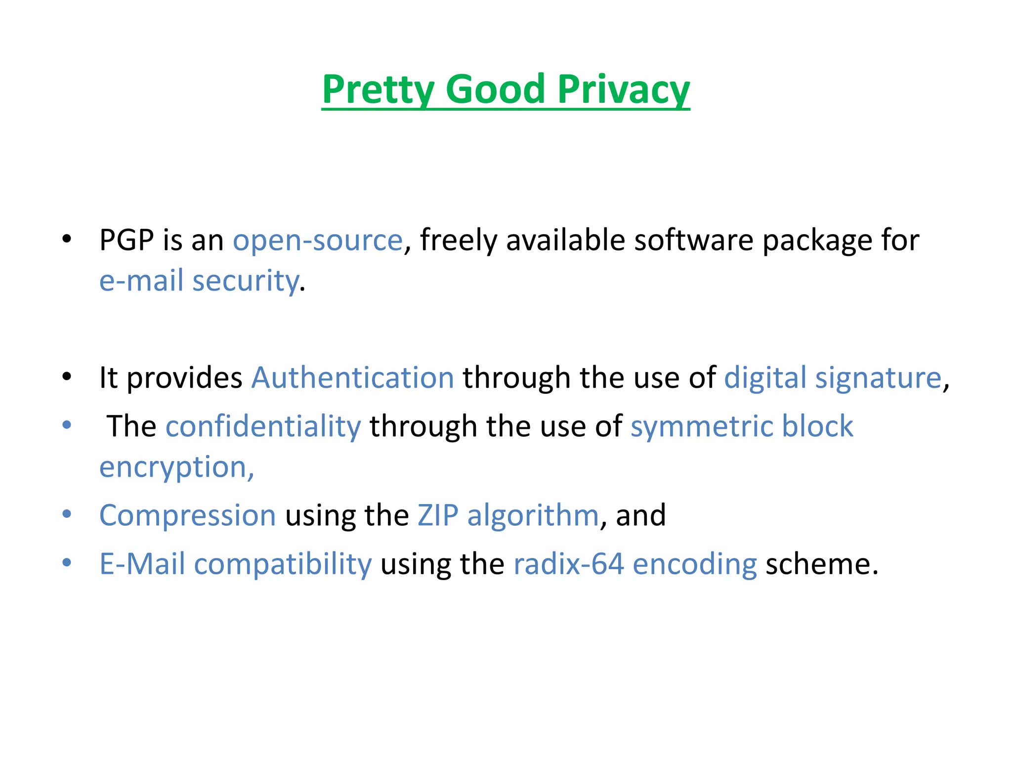 Pgp pretty good privacy | PPTX