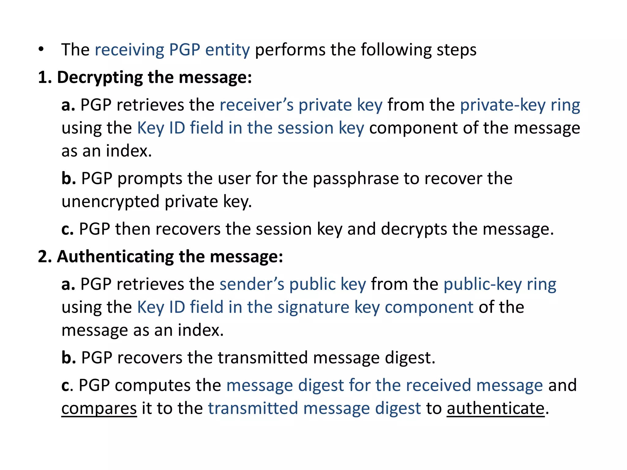 Pgp pretty good privacy | PPTX