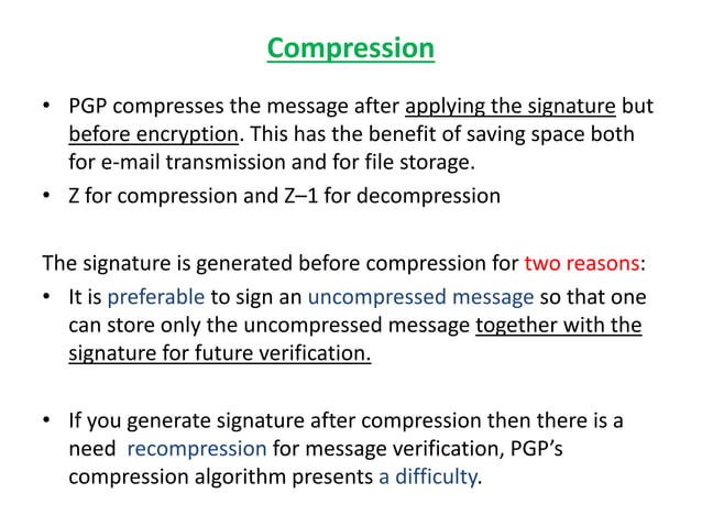Pgp pretty good privacy | PPTX | Email | Internet