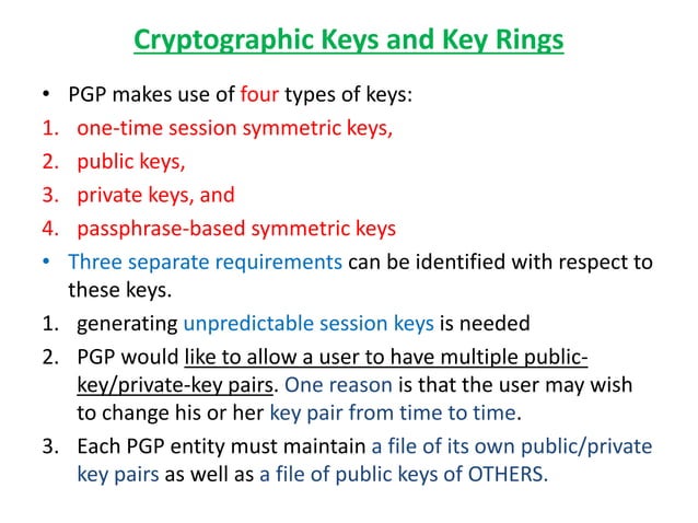 Pgp pretty good privacy | PPTX | Email | Internet