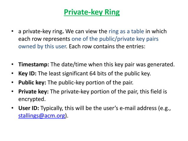 Pgp pretty good privacy | PPTX | Email | Internet