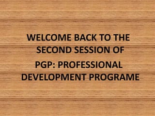 Professional Development Programme | PPTX