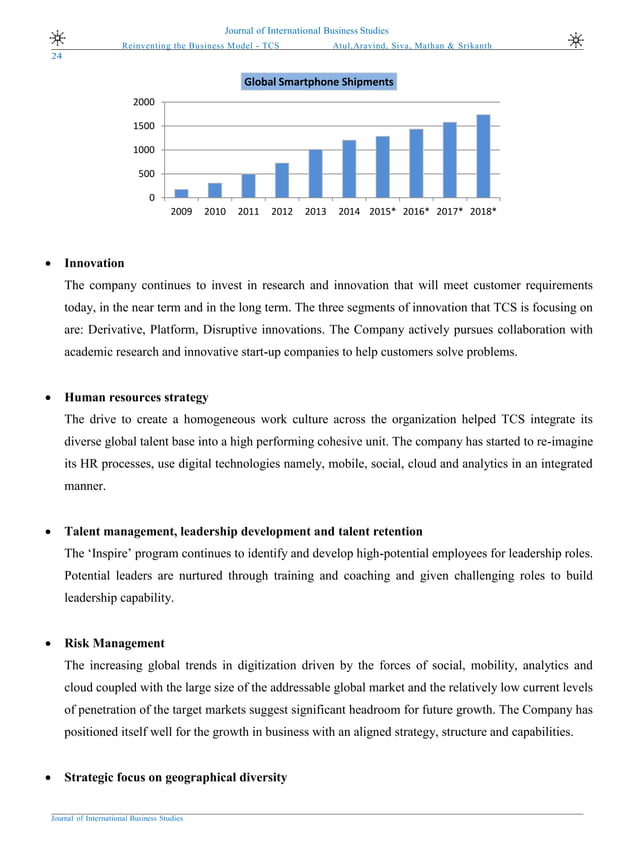 Business model of TATA Consultancy Services | PDF