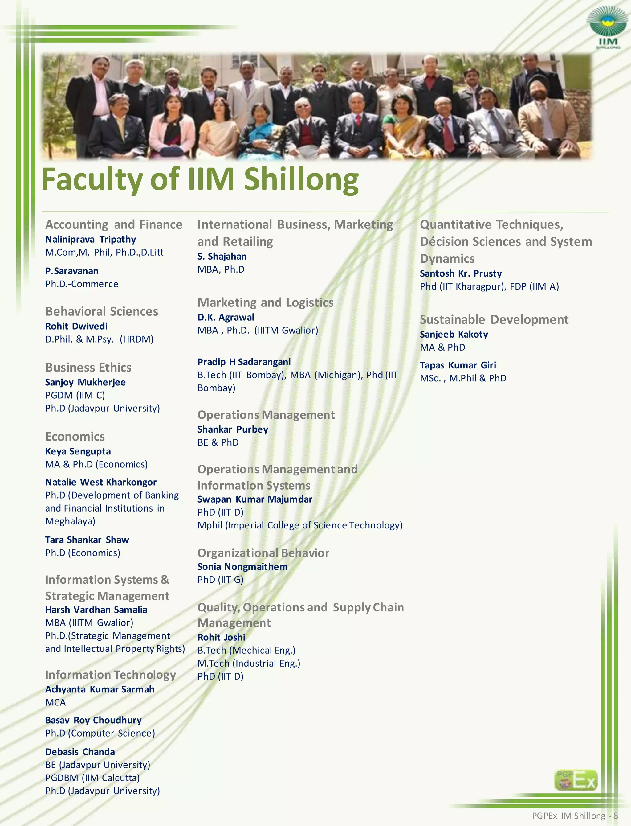 PGPEx IIM Shillong | PDF