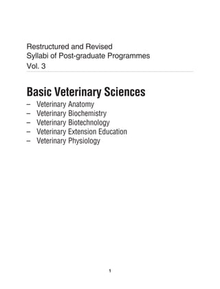 PG & Ph.D Syllabuis - Veterinary and AH. | PDF