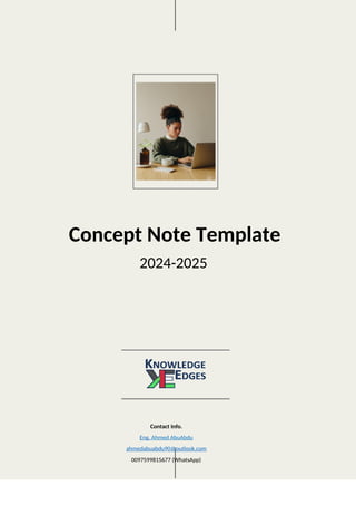 Concept Note Template | قالب مقترح مشروع | DOCX