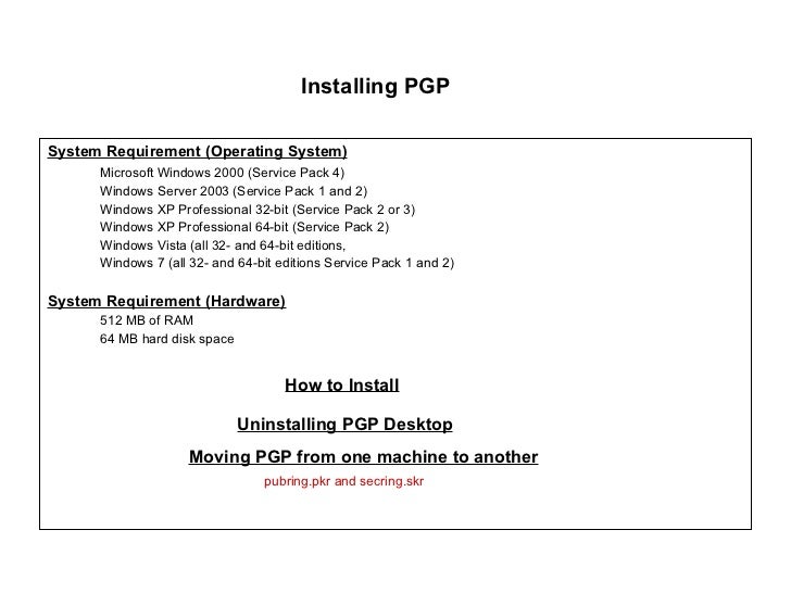 PGP installation and configurations + user interface