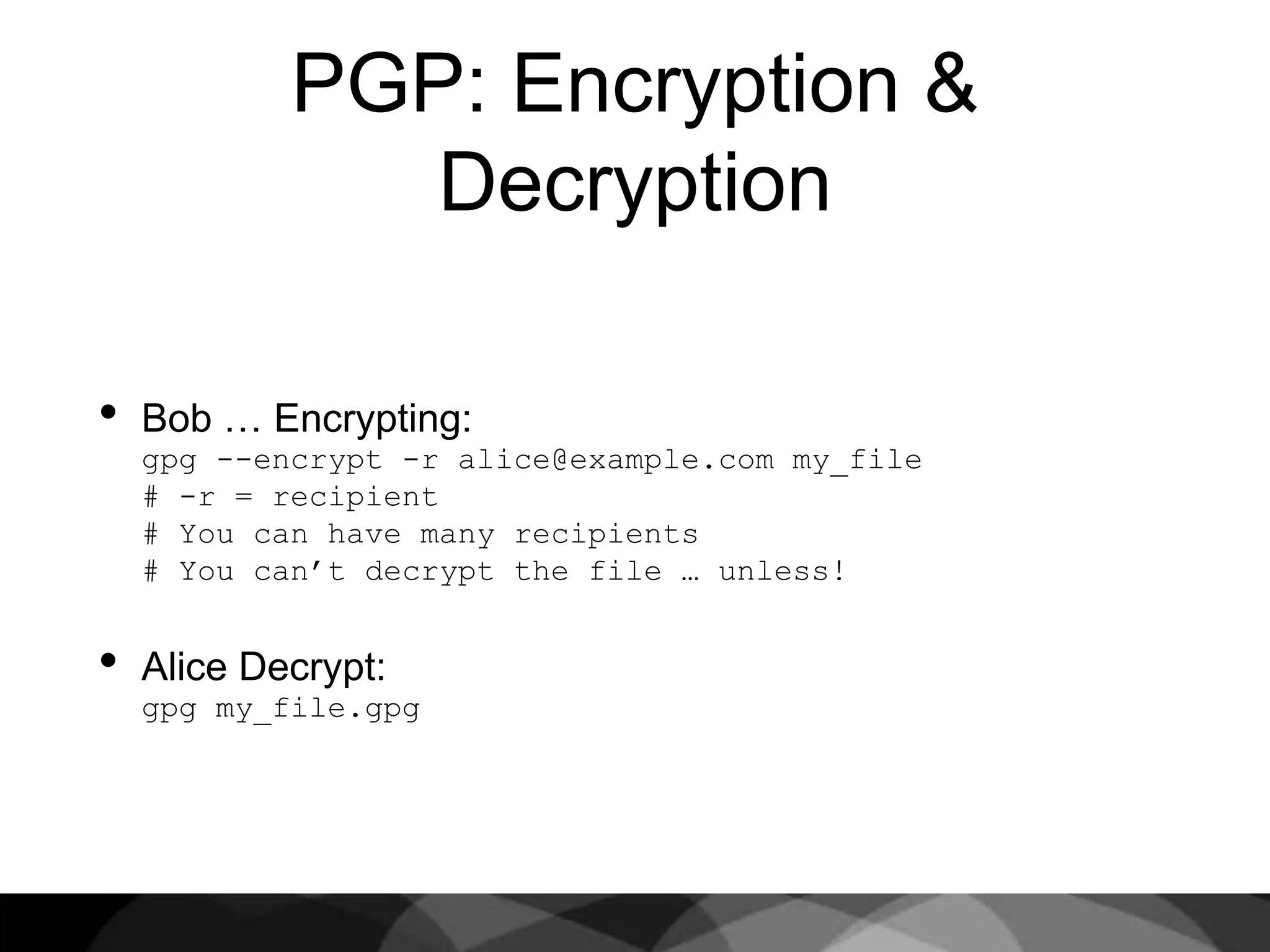 Introduction to Cryptography & PGP | PPTX
