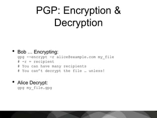 Introduction to Cryptography & PGP | PPTX
