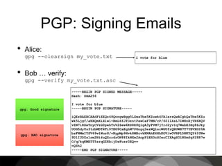 Introduction to Cryptography & PGP | PPTX