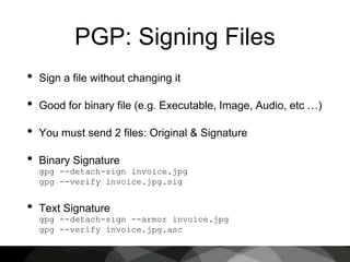 Introduction to Cryptography & PGP | PPTX