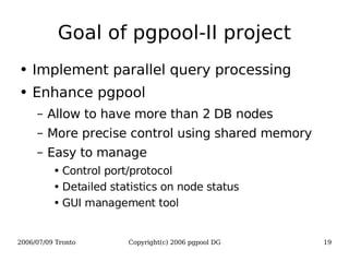 pgpool: Features and Development | PDF