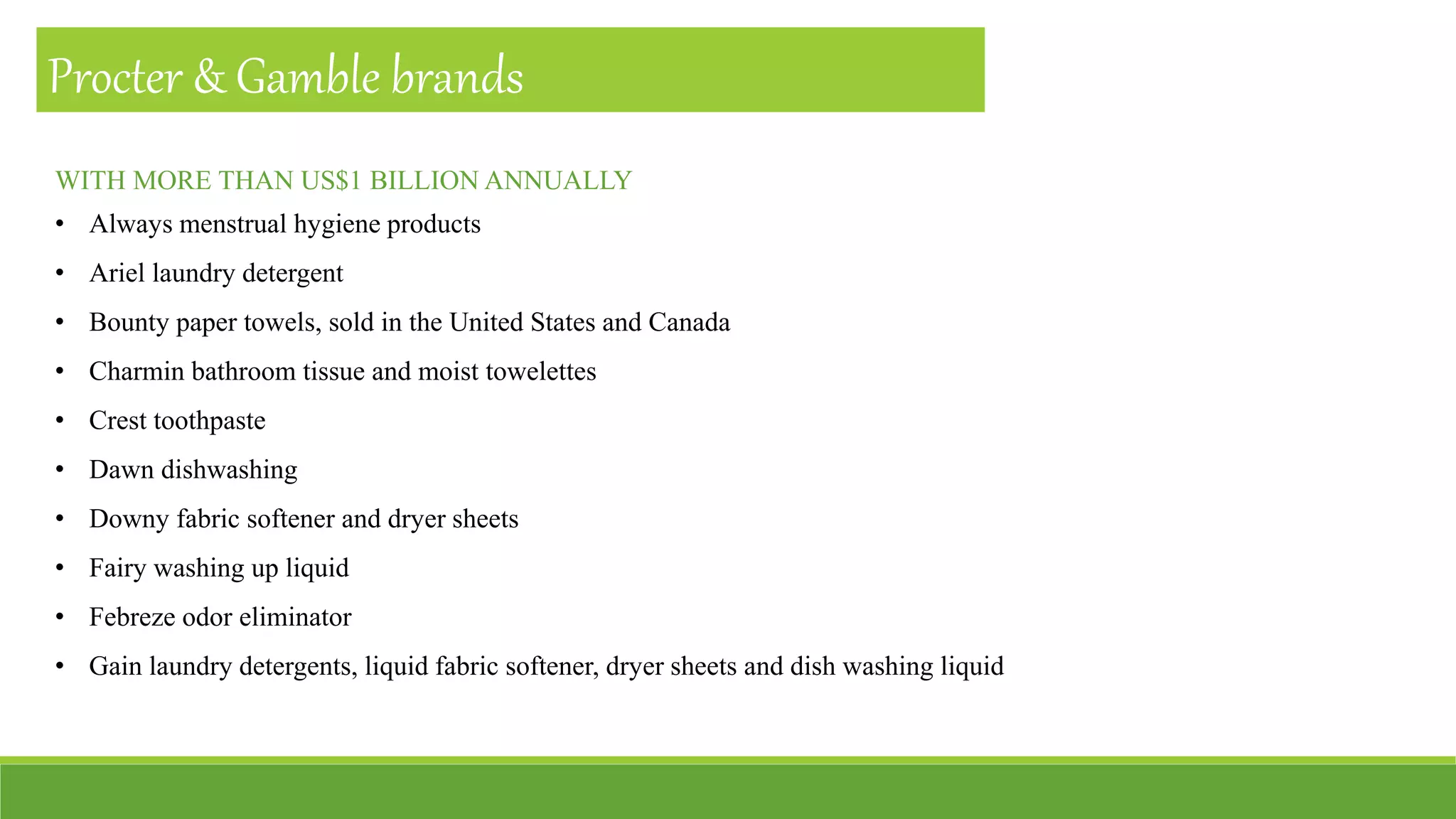 P & G Products and Product Mix | PPTX