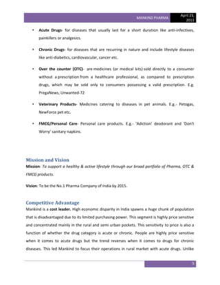 Pgprak12 group12 mankind pharma | PDF | Pharmaceutical Industry ...