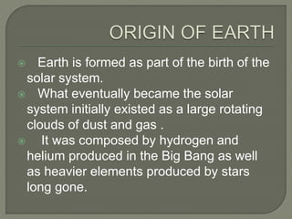 Origin Of Earth And Petroleum | PPT