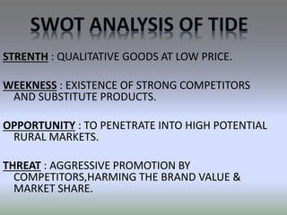 Market Analysis on tide Detergent. | PPTX