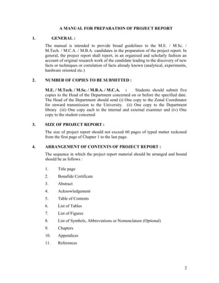 Pg project format | DOC